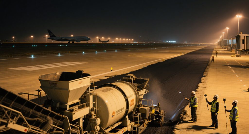 Airport Road Construction is Easy for Macroad Asphalt Mixing Plant